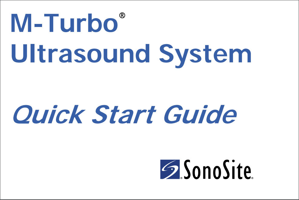 M-Turbo Quick Start Guide | Sonosite Institute for Point-of-Care Ultrasound